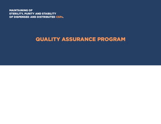 USP 797 - Maintaining of sterility, purity and stability of dispensed ...