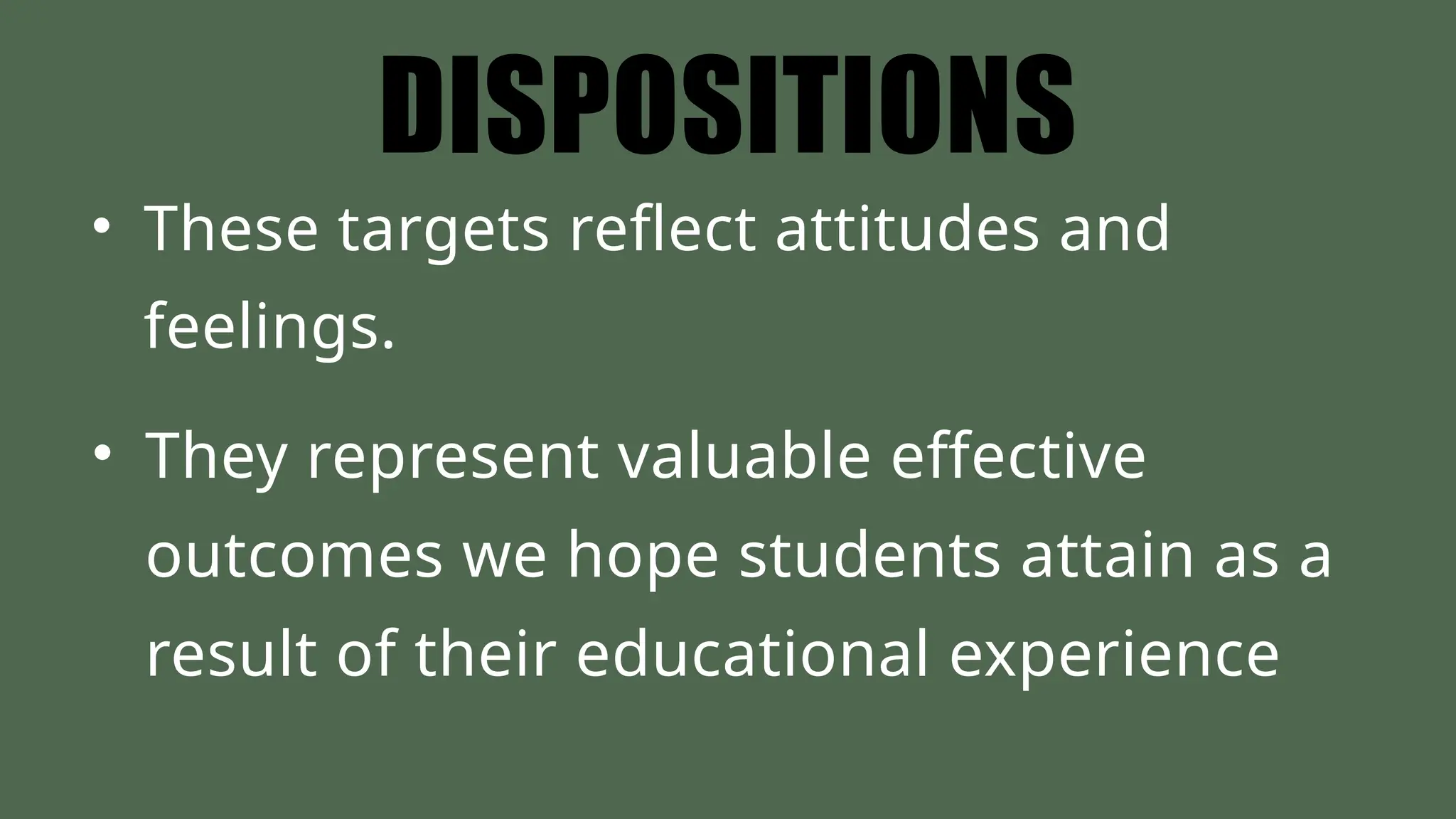 Different methods of assessment, the various types of learning targets ...