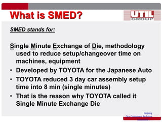 LEAN SMED TRAINING FOR SUPERVISORS AND OPERATORS | PDF