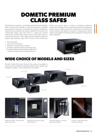 Dometic refrigerator and safes for health and care facilities | PDF