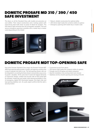 Dometic refrigerator and safes for health and care facilities | PDF