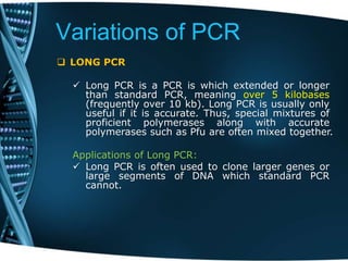PCR Methods and applications | PPT
