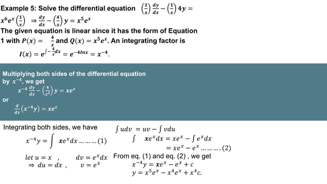 LINEAR DIFFERENTIAL EQUATIONSLINEAR DIFFERENTIAL EQUATIONS .pptx