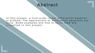 LINEAR DIFFERENTIAL EQUATIONSLINEAR DIFFERENTIAL EQUATIONS .pptx