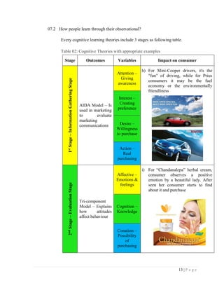 Exploring Consumer Behaviour (ECB) | PDF