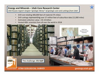 The Utah Geological Survey provides timely scientific information about ...