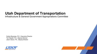 UDOT Presentation to 2019 Legislature | PPT