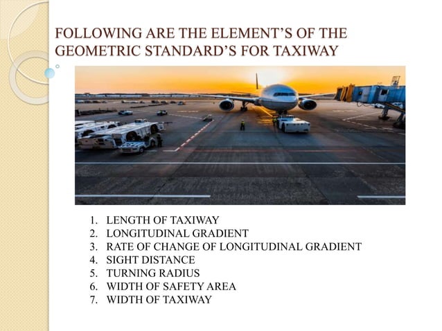 0000111111design of taxiway according to ICAO.pptx | Air Travel ...