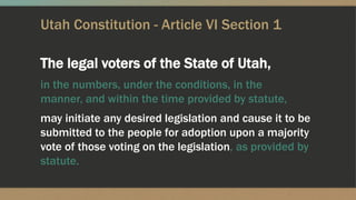 Statewide Initiatives in Utah | PDF