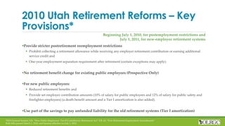 Utah Retirement Systems Overview | PDF