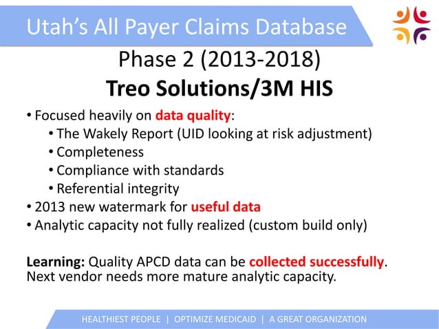 Health Data Transparency: Utah’s All Payer Claims Database | PPT