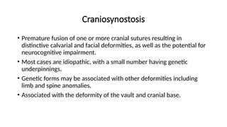 00003 CRANIOSYNOSTOSIS.pptx. SHARED THE KNOWLEDGE | PPTX