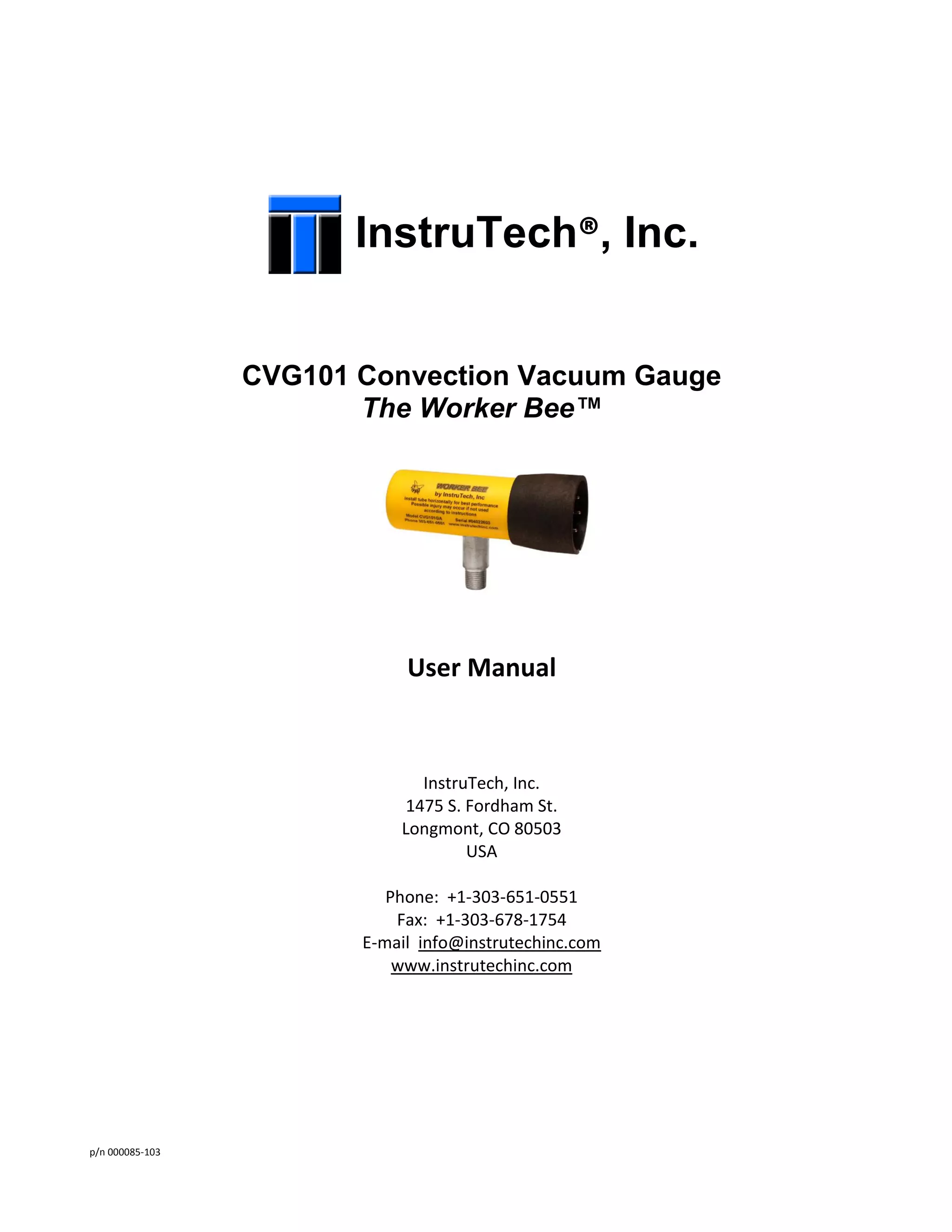 Convection Vacuum Gauge - The Worker Bee | PDF