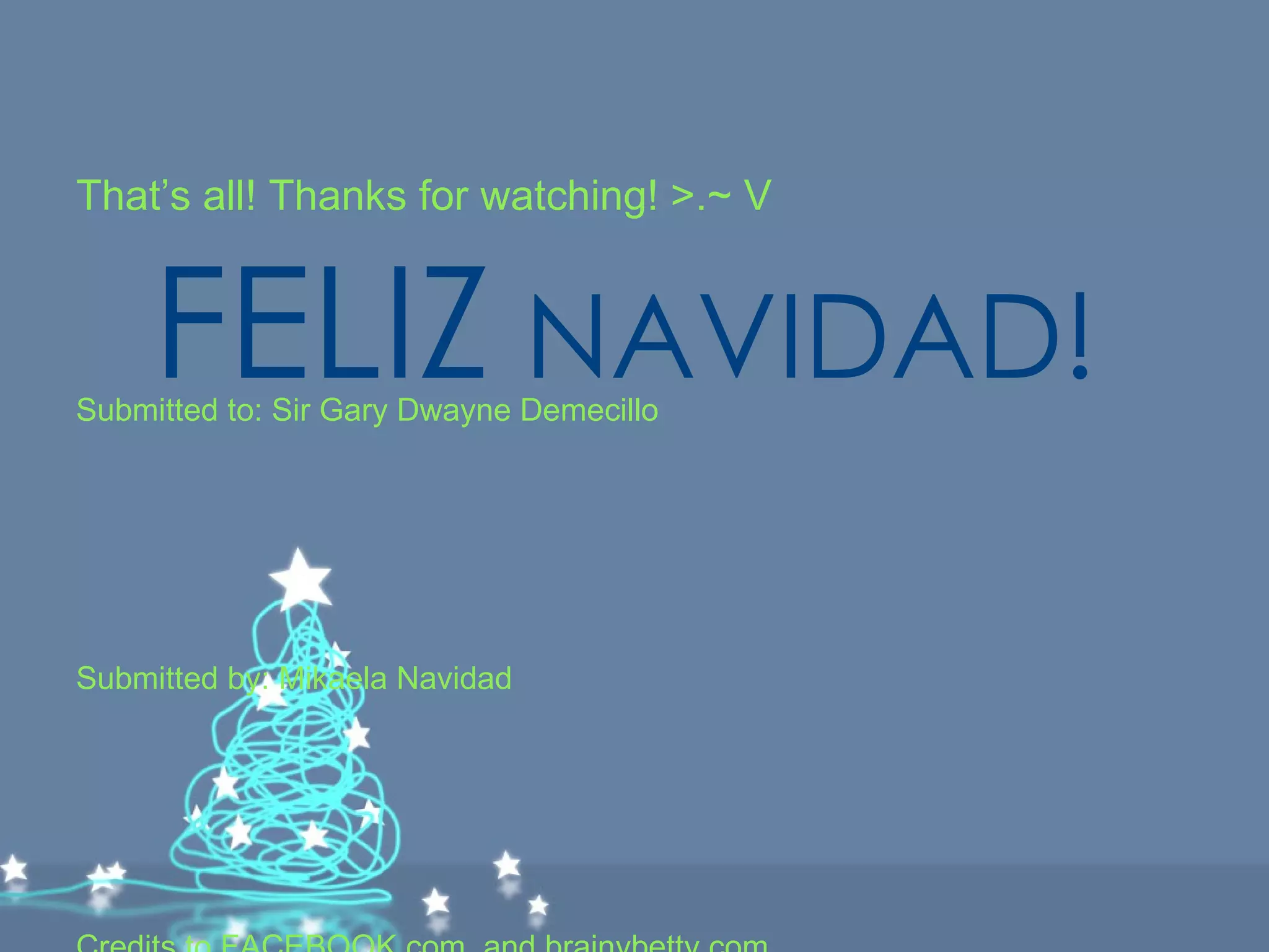 My Christmas break | PPT