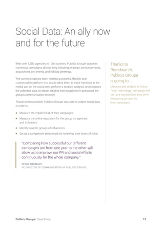 Publicis Groupe - Using social data to inform campaign strategy | PDF