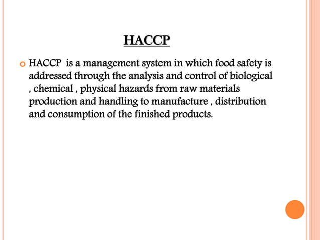 HACCP PLAN FOR FRUIT JUICE INDUSTRY[000157] | PPTX | Chemistry | Science
