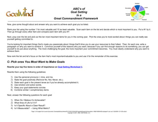 Goal Setting Workshop Outline | DOC