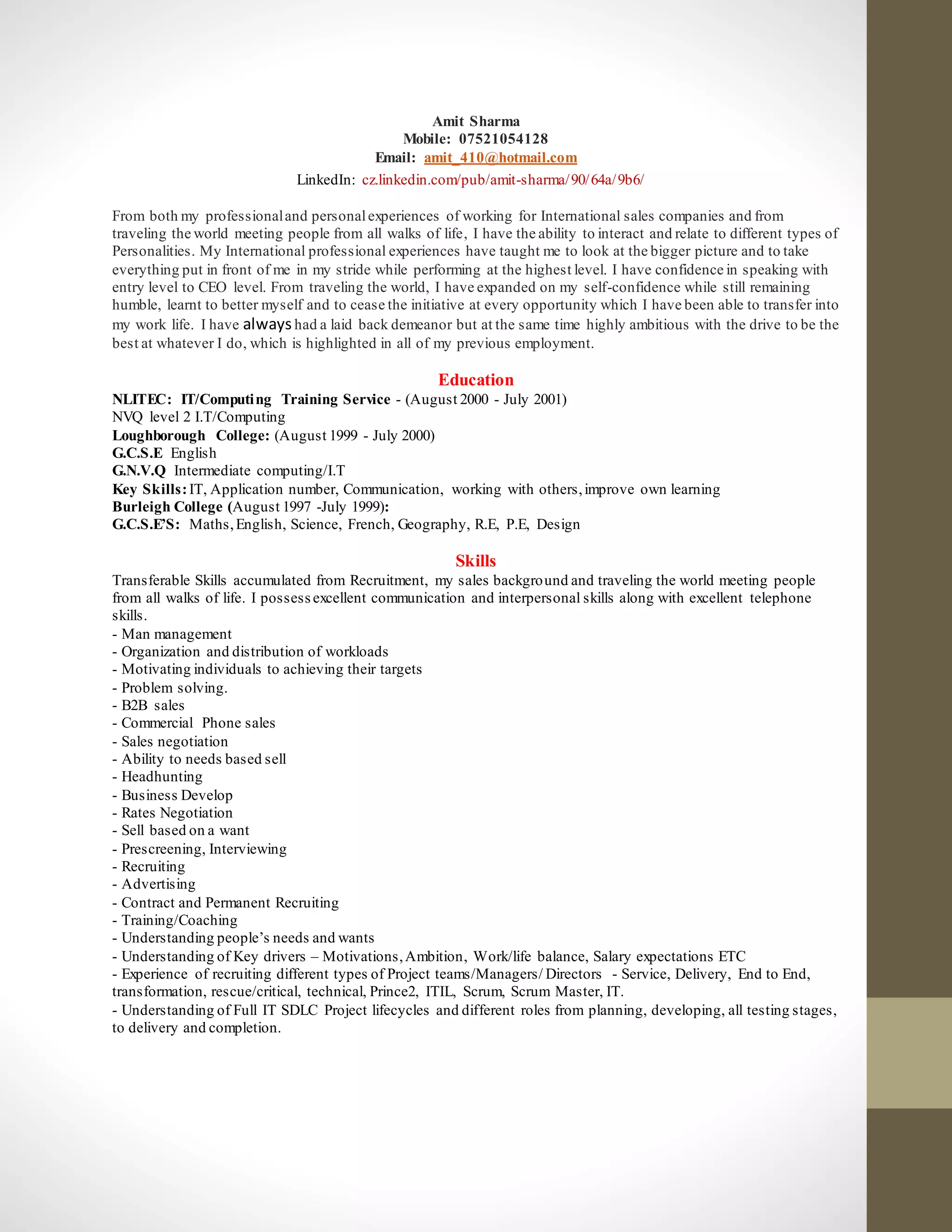 Amit Sharma cv | DOCX