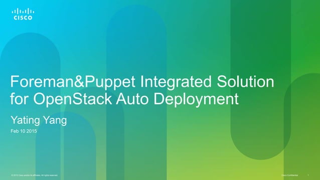 Foreman-and-Puppet-for-Openstack-Audo-Deployment | PPT