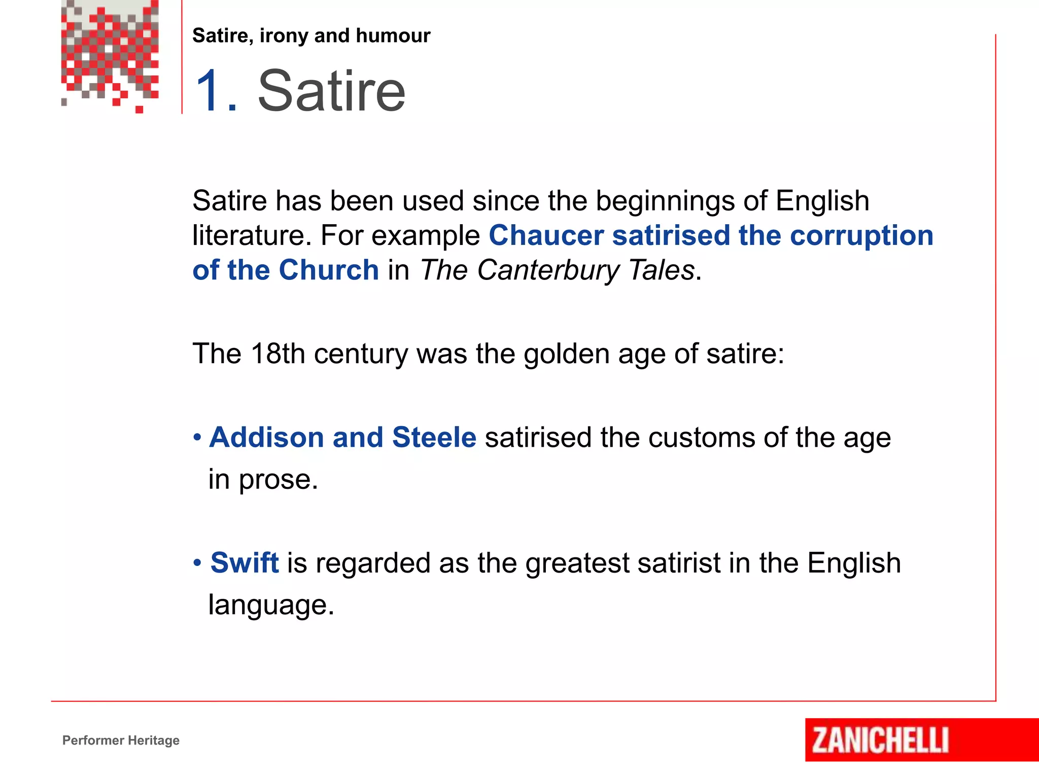 SATIRE, IRONY AND HUMOUR | PPT