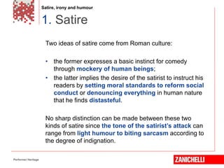 SATIRE, IRONY AND HUMOUR | PPT