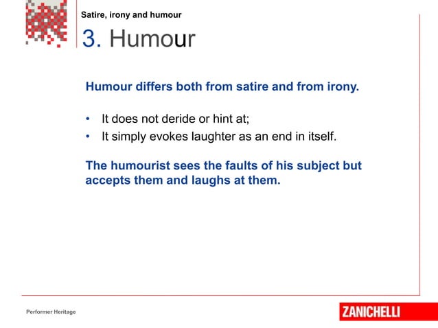 SATIRE, IRONY AND HUMOUR | PPT
