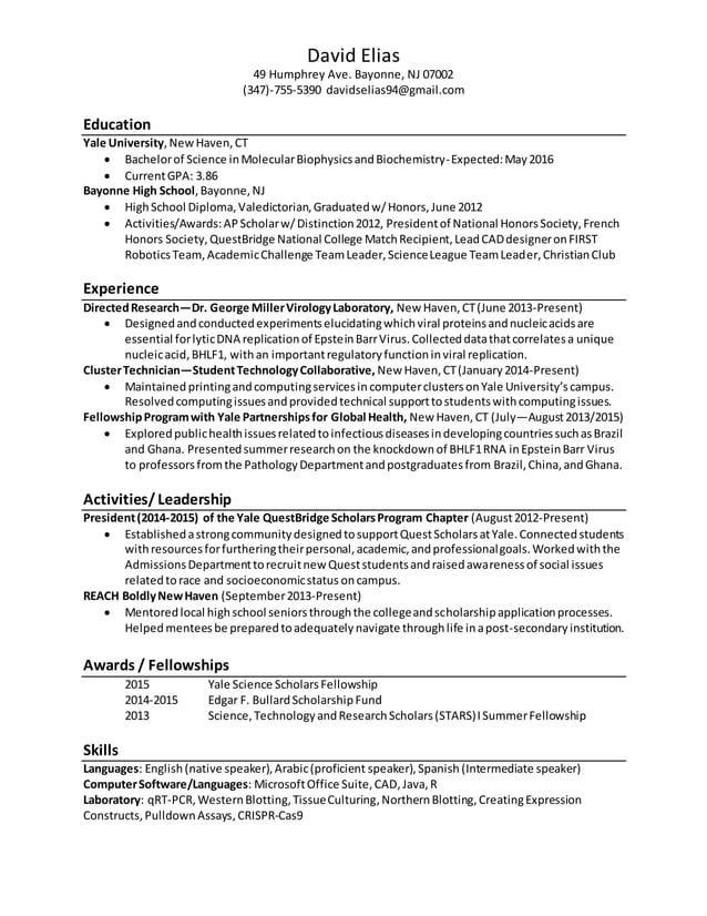 David Elias Resume | PDF