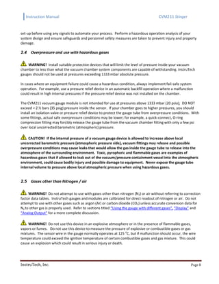 Convection Vacuum Gauge Module The Stinger Instruction Manual | PDF