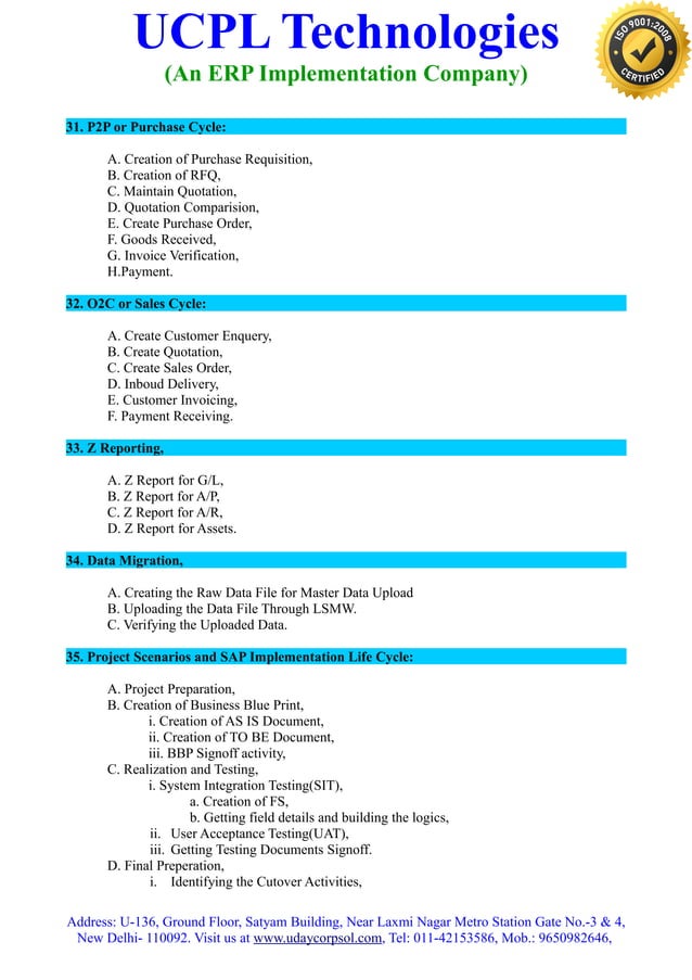 0004 Sap Fico Syllabus Ucpl Technologies Pdf