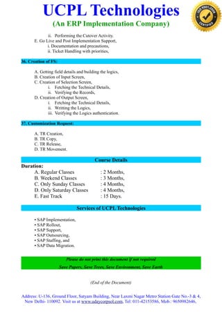 0004 sap fico syllabus ucpl technologies | PDF | Credit Cards | Personal Debt