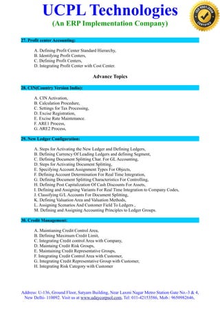 0004 sap fico syllabus ucpl technologies | PDF | Credit Cards | Personal Debt