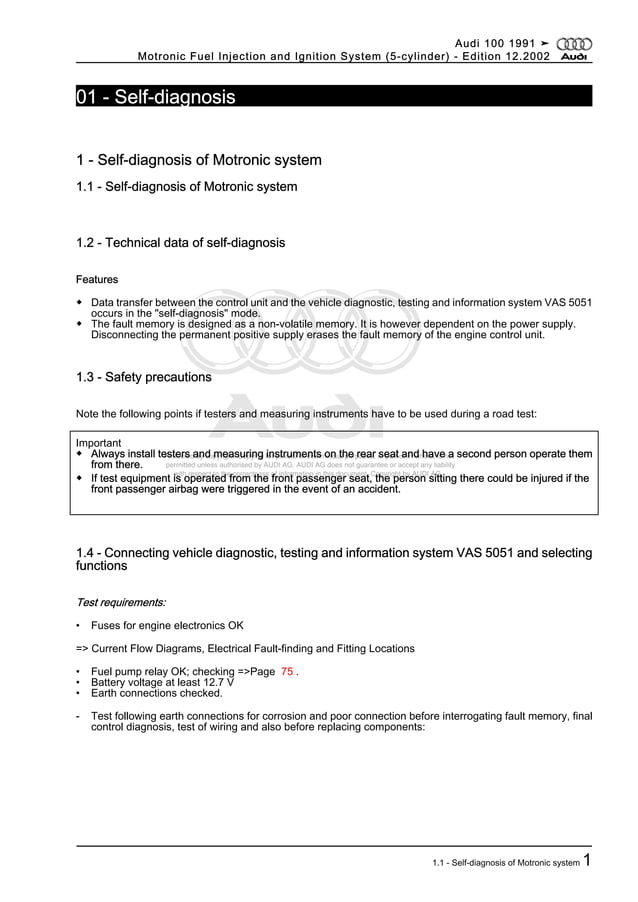 AUDI 00052506920 motronic fuel-injection_and_ignition_system_(5 ...