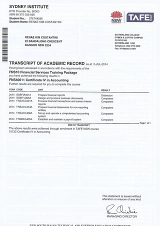 Tafe Certificates | PDF