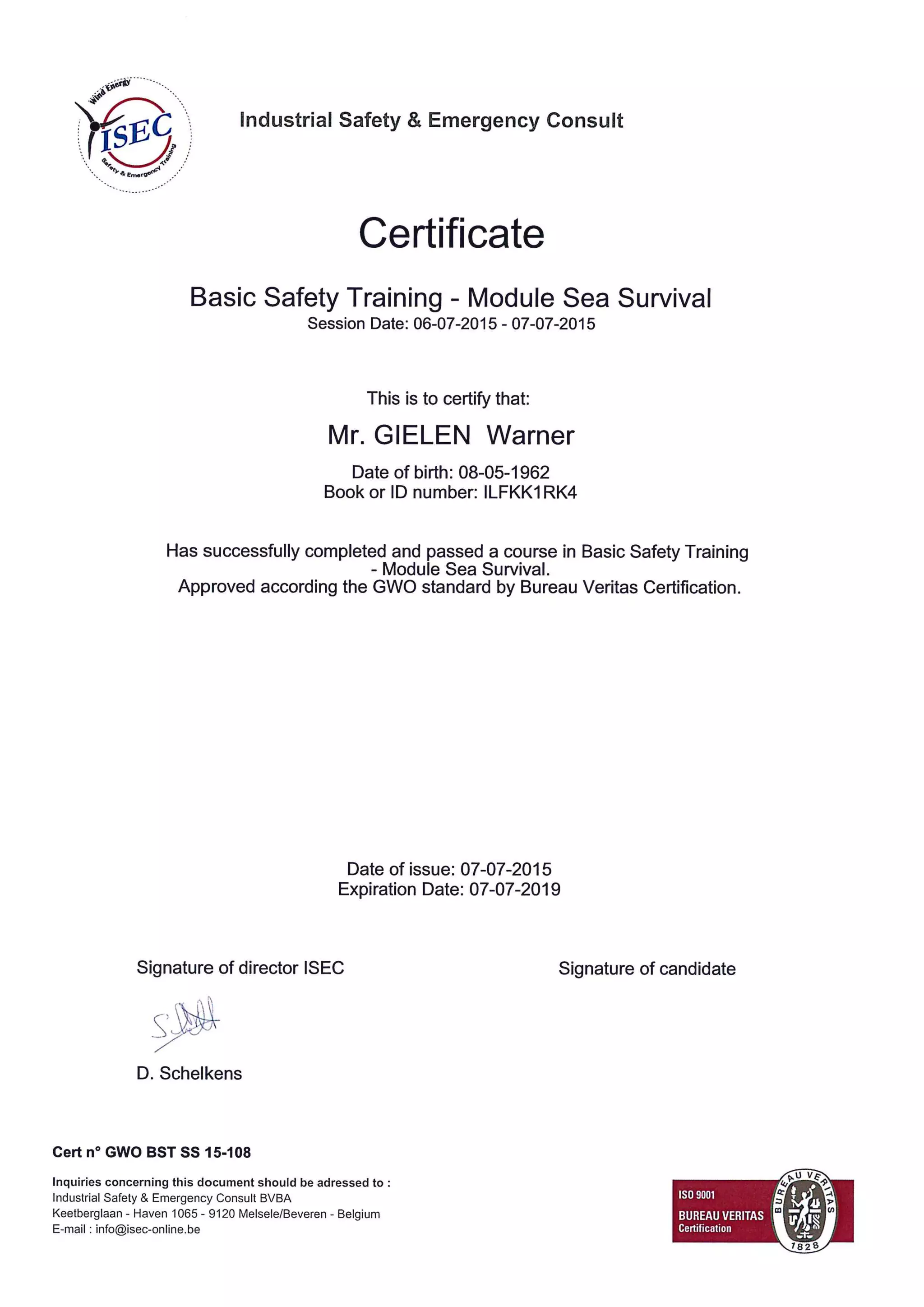 Basic Safety Training Sea Survival | PDF