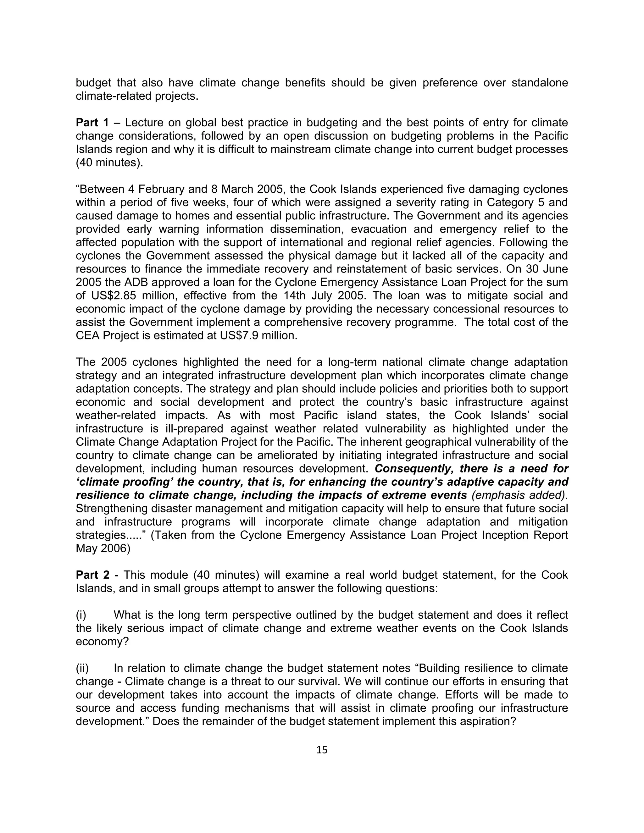 000848 mainstreaming training_module_pacc_project | PDF