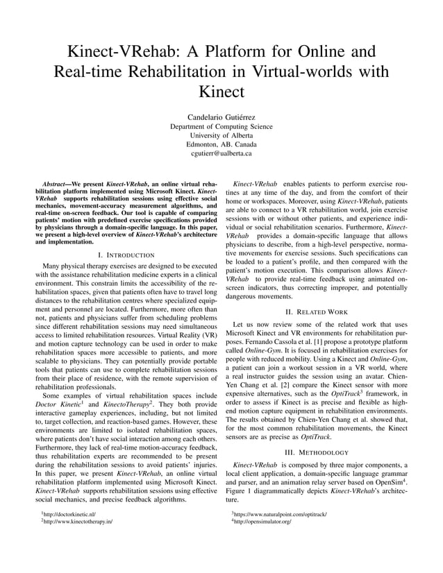 Kinect-VRehab | PDF