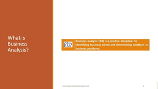 Business Analysis - Module 2: Business Analysis Model1 | PPTX