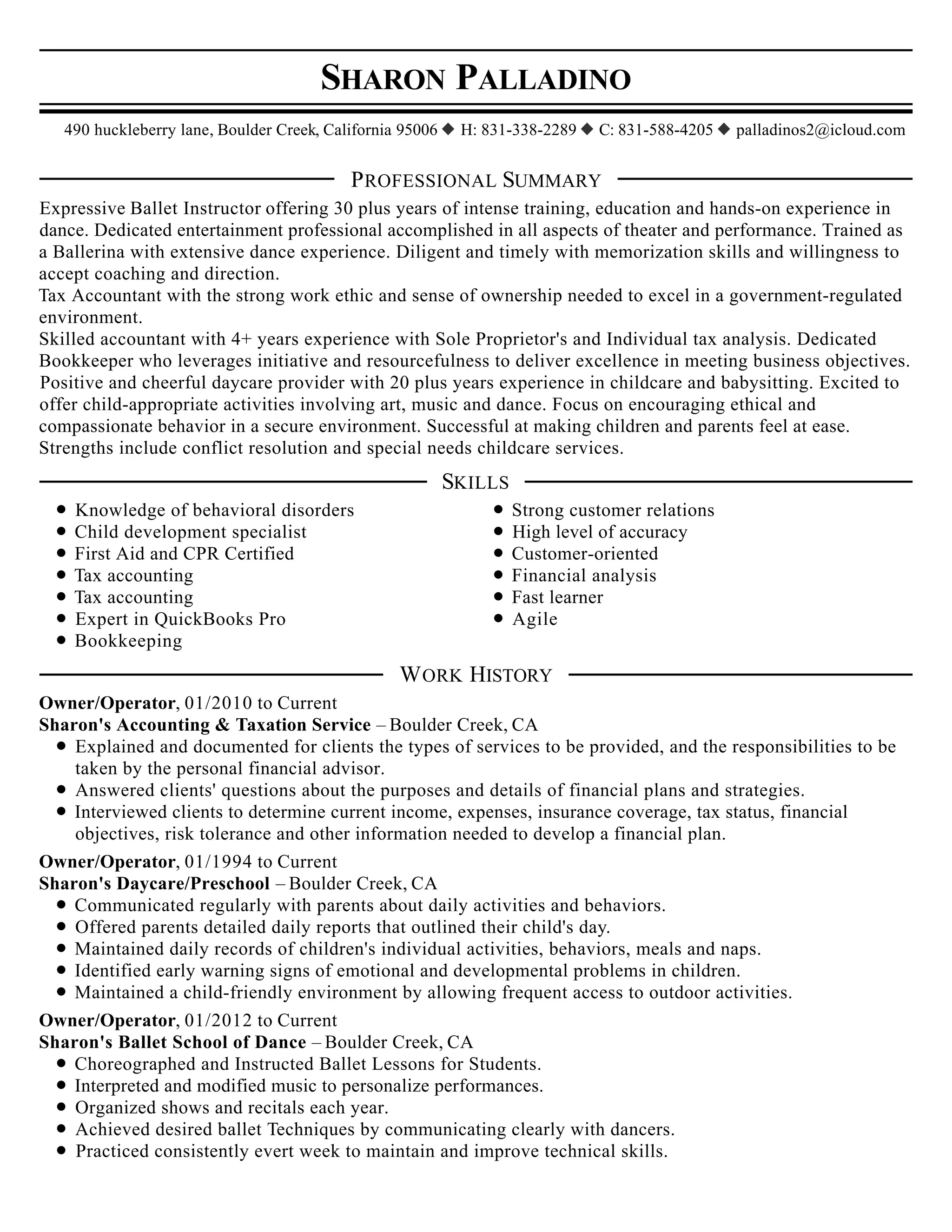 Sharon Palladino Resume 1-2 | PDF