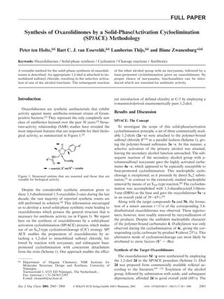Synthesis of Oxazolidinones | PDF