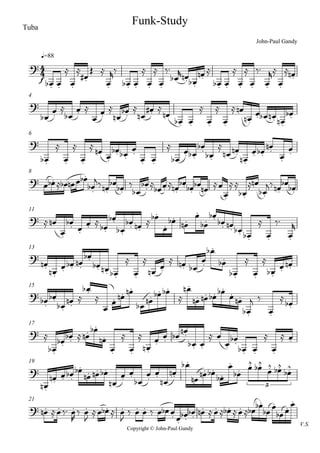 Stank/ Funk Study by JP Gandy | PDF | Classical Music | Music