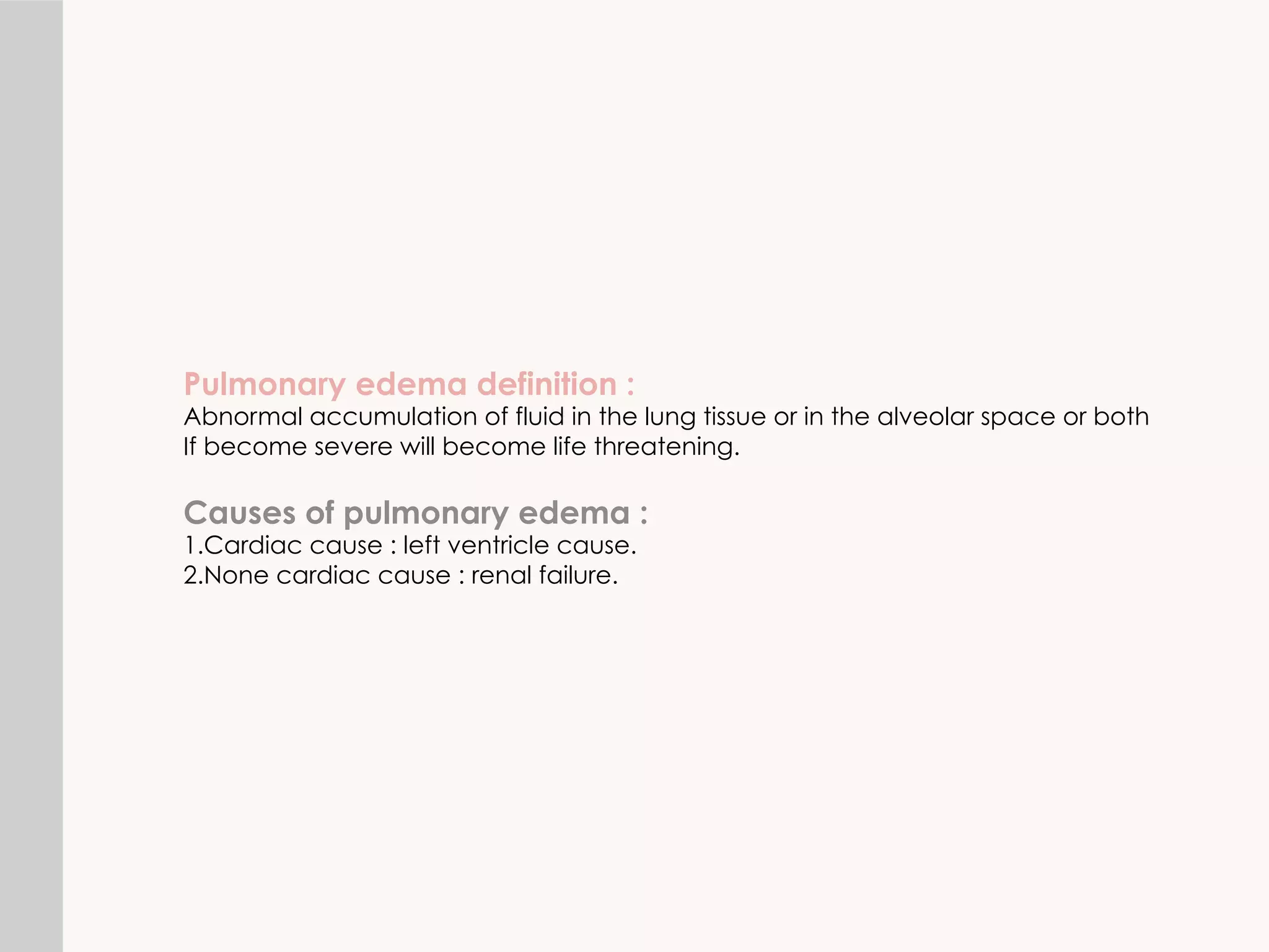 Pulmonary Edema. | PDF