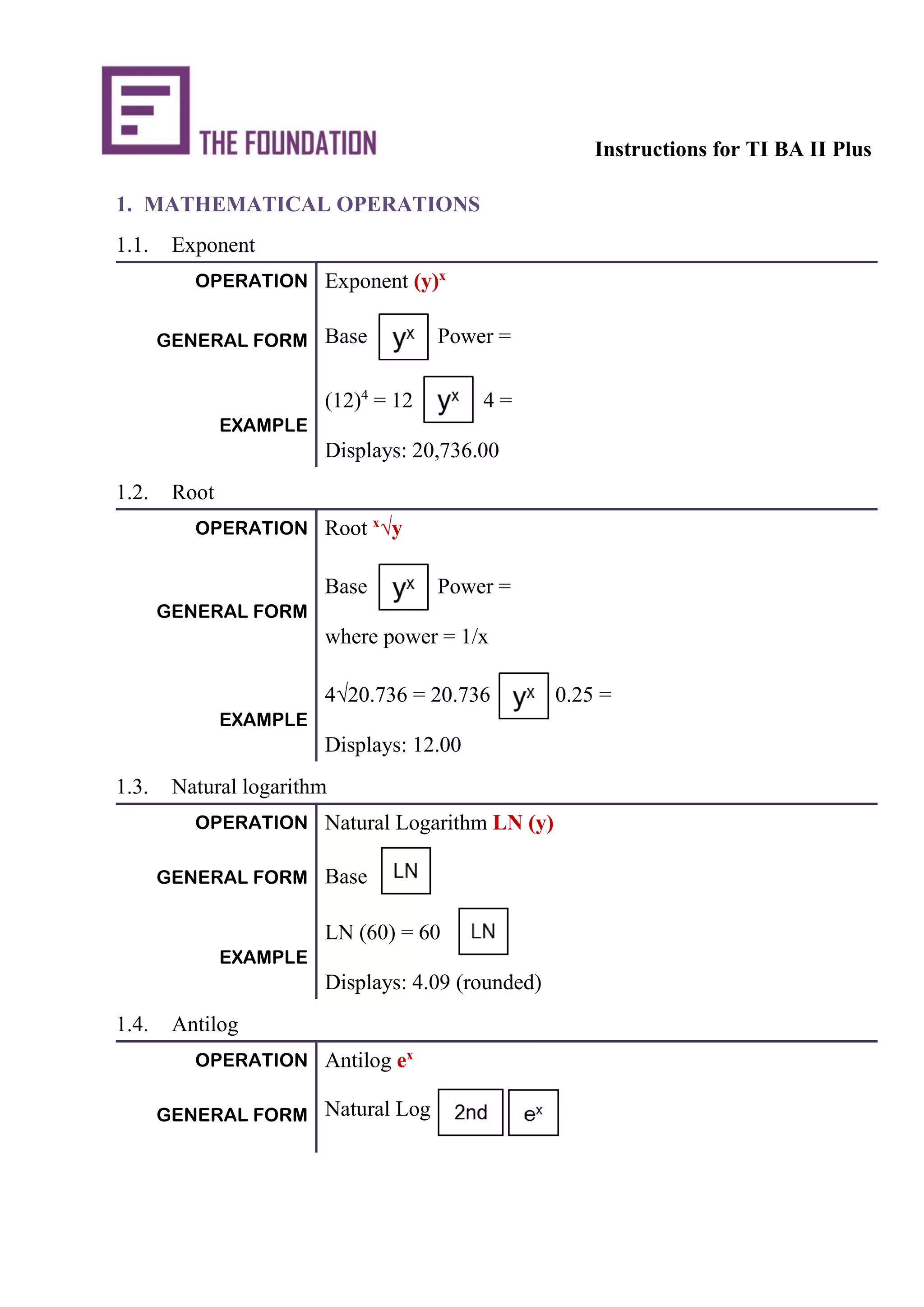 000 instructions for TI BA II Plus | PDF