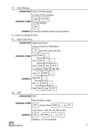 000 instructions for TI BA II Plus | PDF