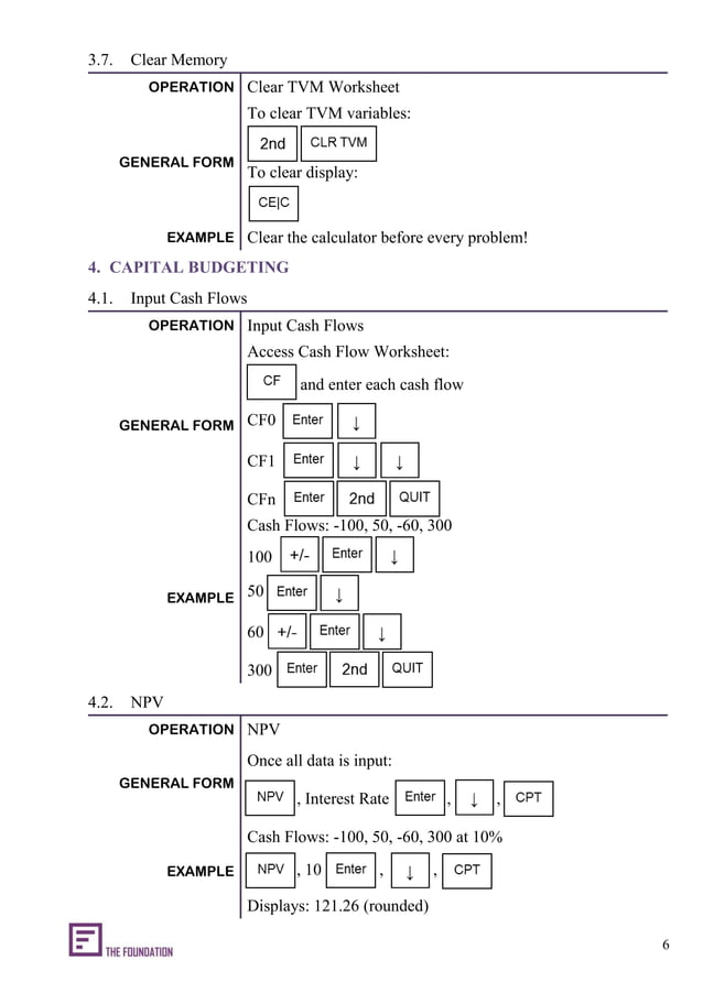 000 instructions for TI BA II Plus | PDF