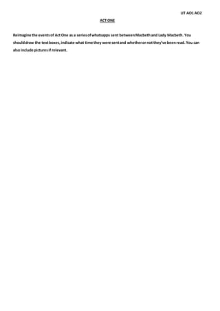 Macbeth Booklet | DOCX | Fantasy | Genres