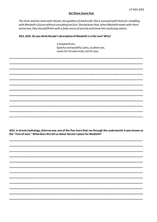 Macbeth Booklet | PDF