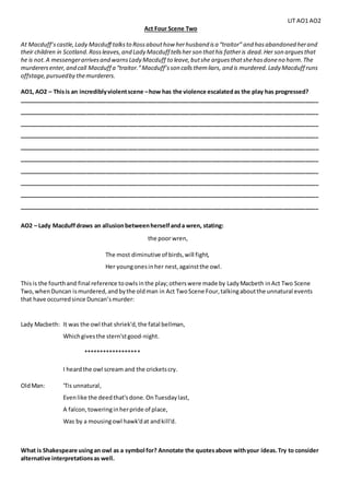 Macbeth Booklet | PDF