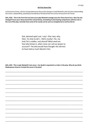 Macbeth Booklet | PDF