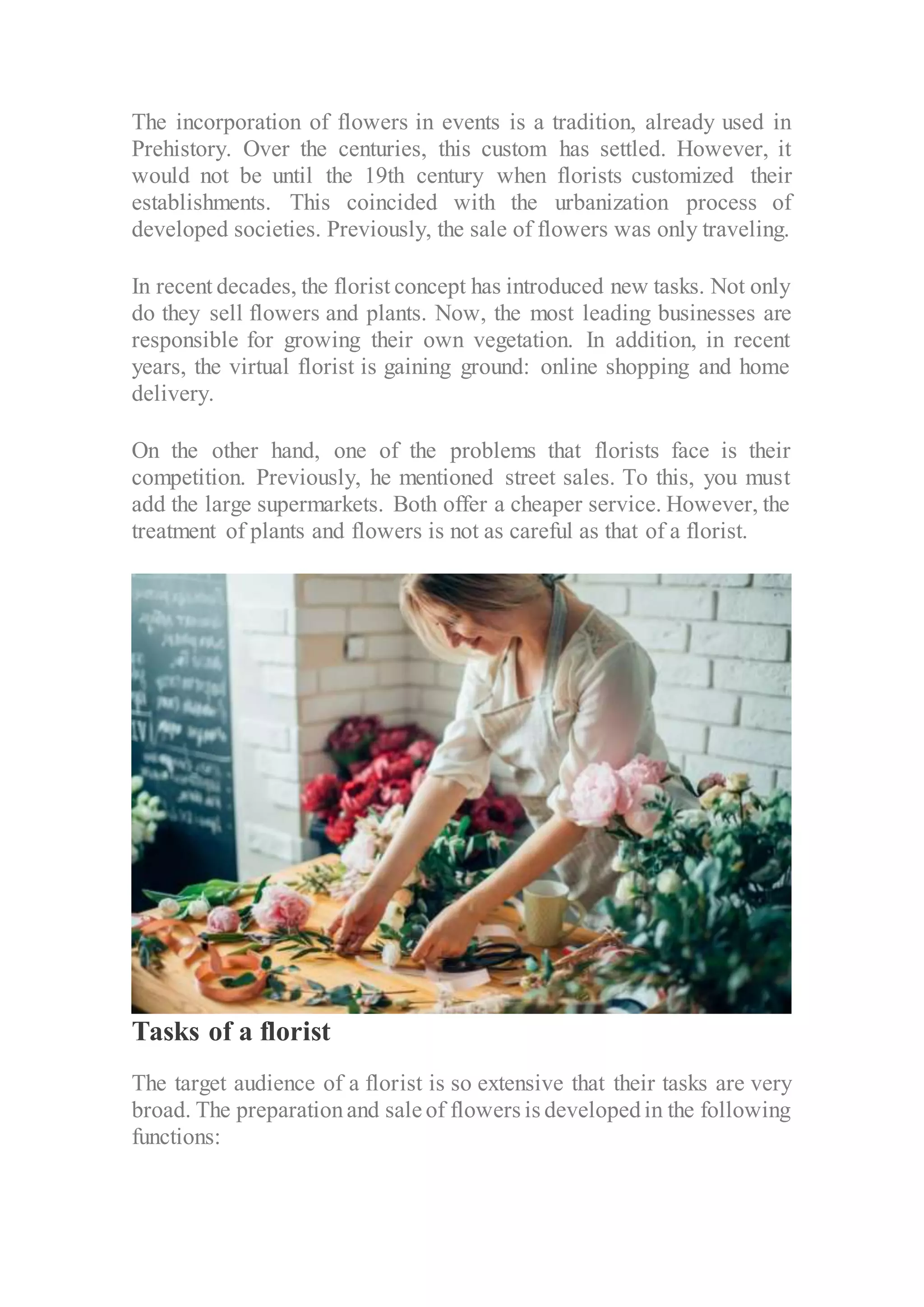 The Florist Profession | DOCX