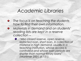 Organisation of Libraries | PPT